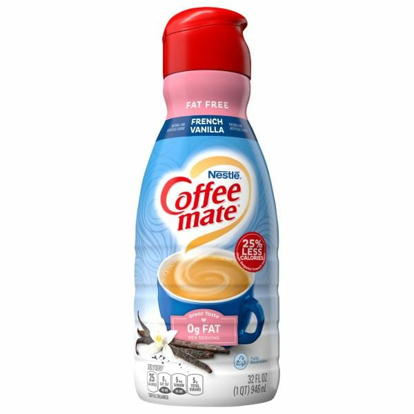 Coffee mate French Vanilla Fat Free Liquid Coffee Creamer Same-Day ...