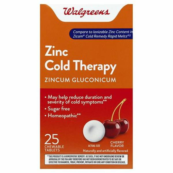Walgreens Walgreens Zinc Cold Therapy Cherry Flavor Quick-Dissolving ...