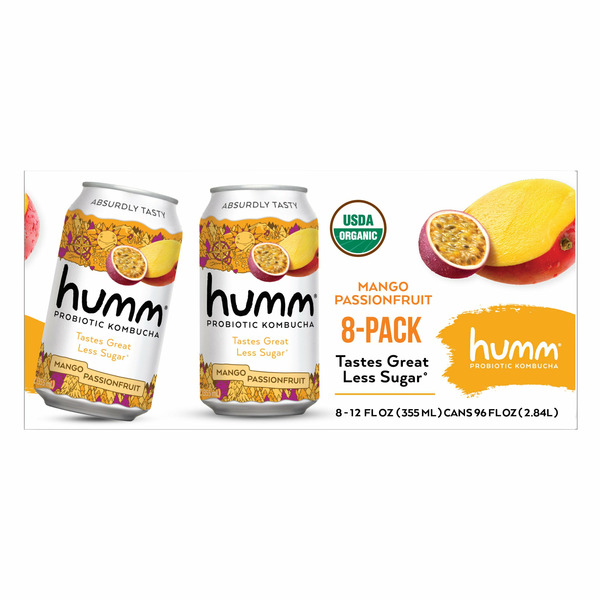 Humm Kombucha Mango Passionfruit, Probiotic Kombucha Same-Day Delivery | Costco
