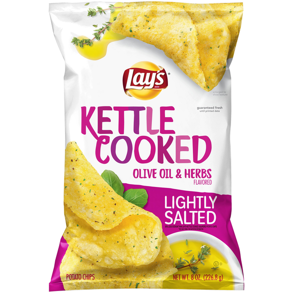 Lay's Kettle Lightly Salted Olive Oil and Herb Potato Chips Same-Day ...