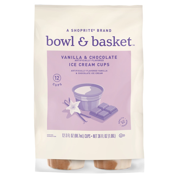 ShopRite Bowl & Basket Vanilla & Chocolate Ice Cream Cups Same-Day ...