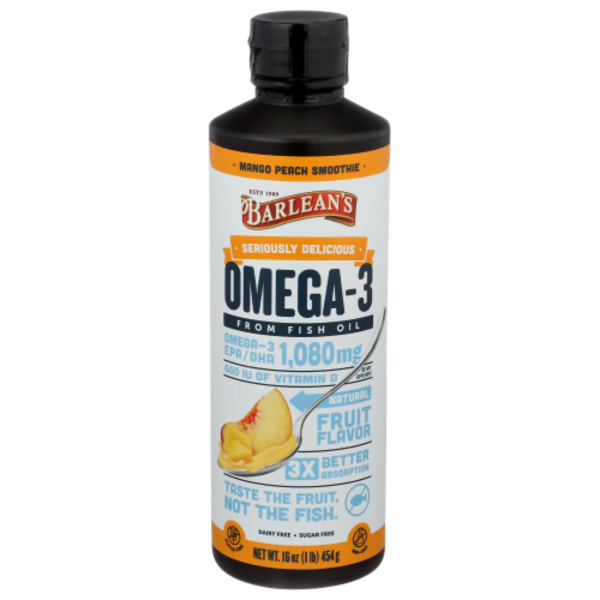 Sprouts Farmers Market Barlean's Omega-3, Mango Peach Smoothie, 1080 mg ...