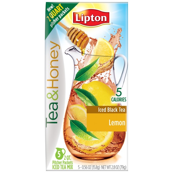 Lipton Lemon Iced Black Tea 2 qt Pitcher Packets (5 ct) - Instacart