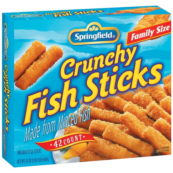 Springfield Crunchy Breaded Family Size 42 Ct Fish Sticks (24 oz ...