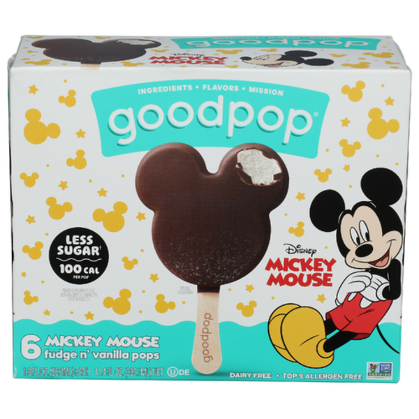 GoodPop Disney Mickey Mouse Fudge n' Vanilla Dairy Free Dessert Bars ...