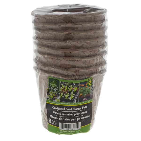 Cardboard Seeder Pots - Brown Same-Day Delivery | Dollarama