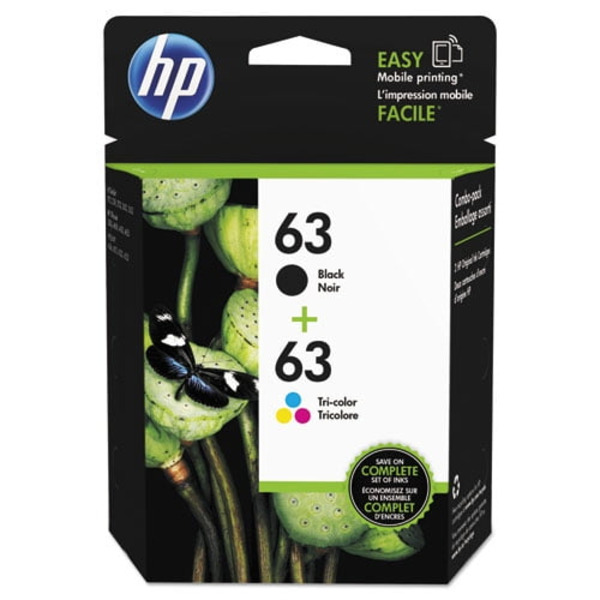 Walmart HP 63 Original Ink Cartridges 2 Pack Black/Tri Color (L0 R46 An ...