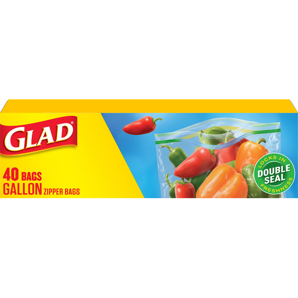 Glad Zipper Gallon Food Storage Plastic Bags Same-Day Delivery or ...
