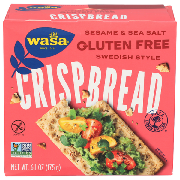 Wasa Sesame & Sea Salt Gluten Free Swedish Style Crispbread Crackers ...