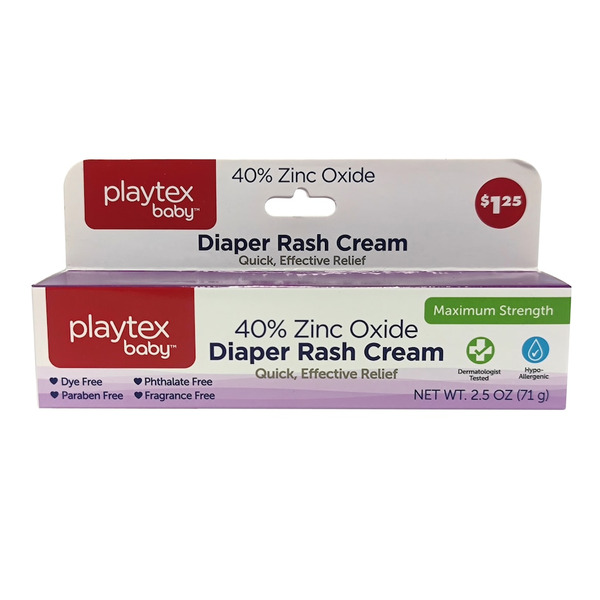 Playtex Baby Maximum Strength Zinc Oxide 40% Diaper Rash Cream Same-Day ...