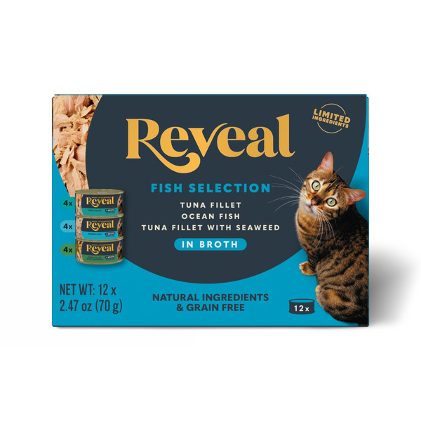 Reveal Natural Wet Cat Food, Fish, Variety Pack Broth Same-Day Delivery ...