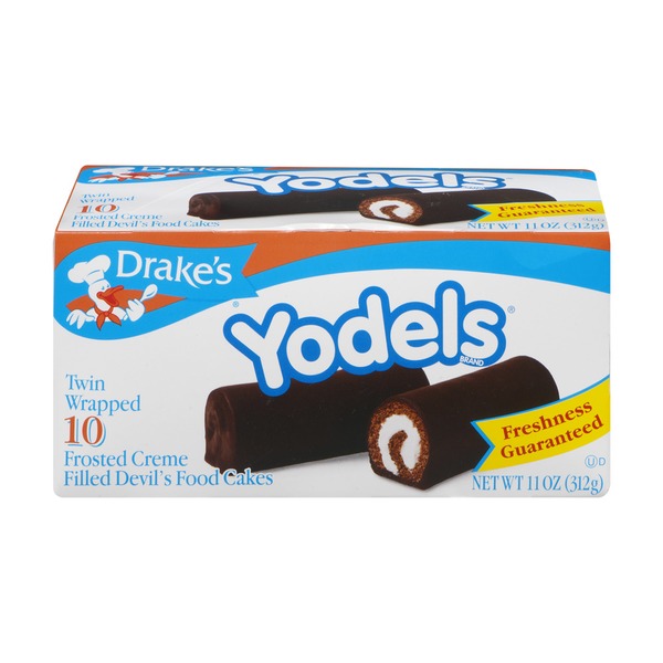 Yodels Drake's Yodels Frosted Creme Filled Devil's Food Cakes - 10 CT ...