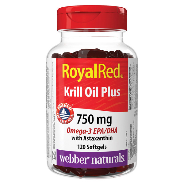 Webber Naturals 750 mg Royal Red Krill Oil Plus With Astaxanthin Same-Day Delivery | Costco