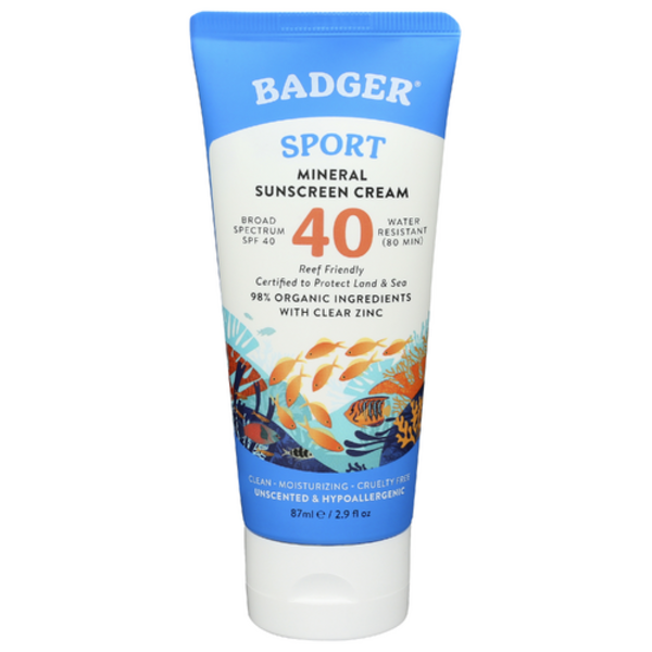 Badger Sport Mineral Sunscreen Cream - SPF 40 Same-Day Delivery or ...
