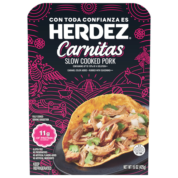 HERDEZ Fully Cooked Entree Pork Carnitas, 15 OZ Same-Day Delivery or ...