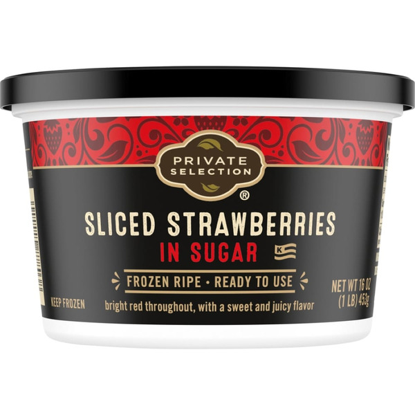 Kroger Private Selection Sliced Strawberries in Sugar Frozen Fruit Same-Day Delivery or Pickup ...