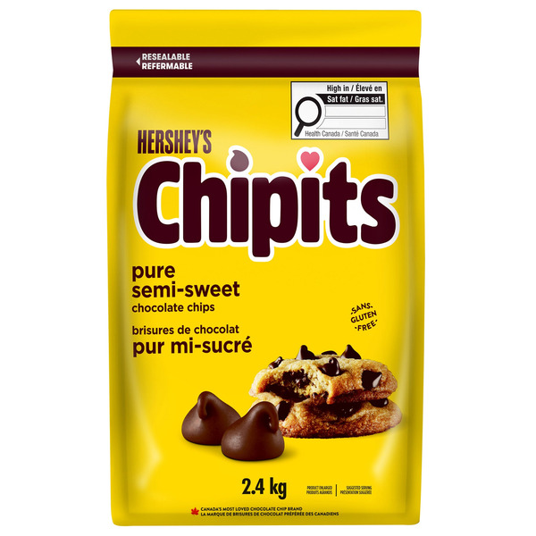 HERSHEY'S CHIPITS Pure Semi-Sweet Chocolate Chips Same-Day Delivery ...