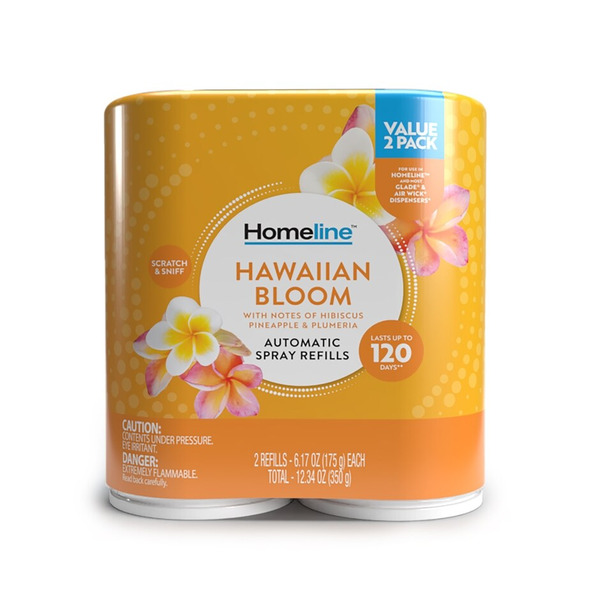 Homeline Automatic Spray Refills Hawaiian Bloom Scents Same-Day ...