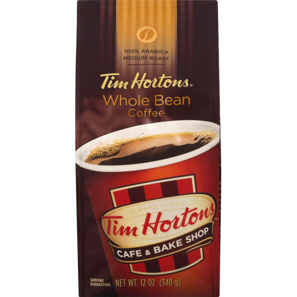 Tim Hortons Coffee, Whole Bean, 100% Arabica, Medium Roast (12 oz ...