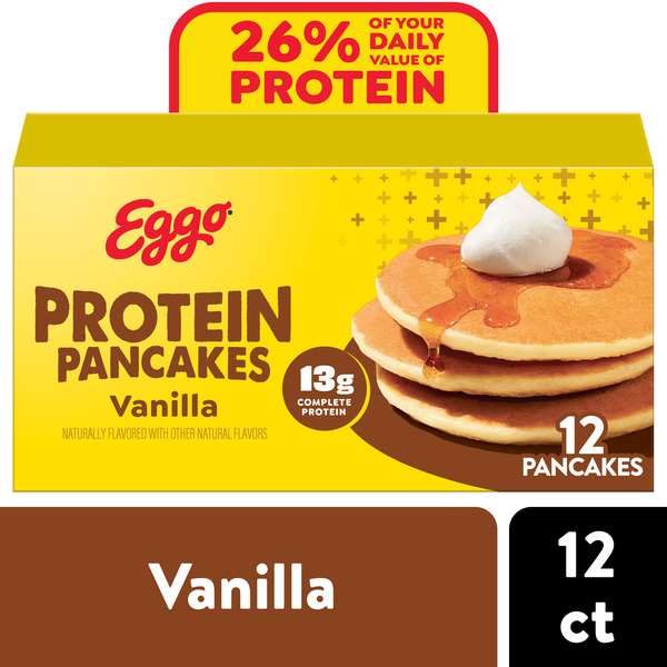 Safeway Kellogg’s Eggo Protein Pancakes Vanilla, Frozen Breakfast, 14.8 ...