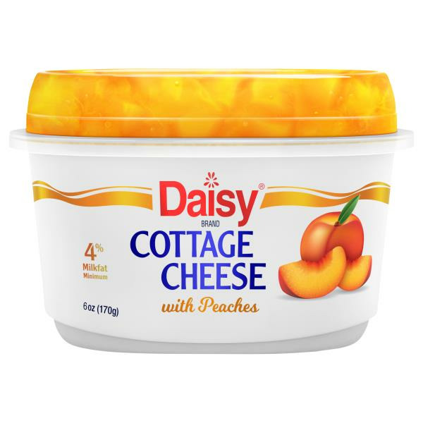 Daisy Cottage Cheese, with Peaches, 4% Milkfat Minimum Same-Day ...