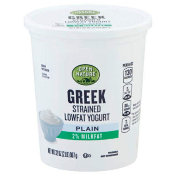 Safeway Open Nature Yogurt, Greek Strained, Lowfat, Plain Pickup ...