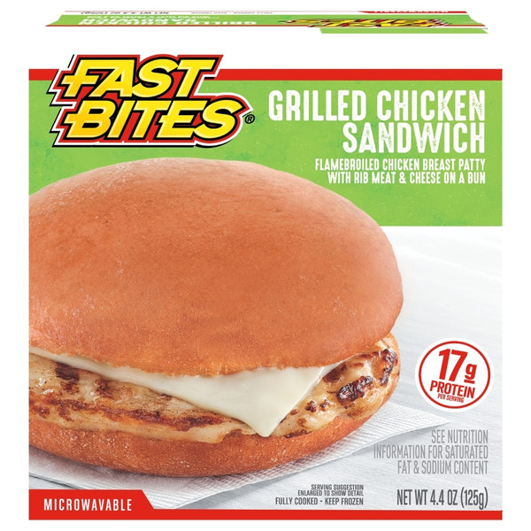 Fast Bites Grilled Chicken Sandwich, 4.4 oz (Frozen) Same-Day Delivery ...