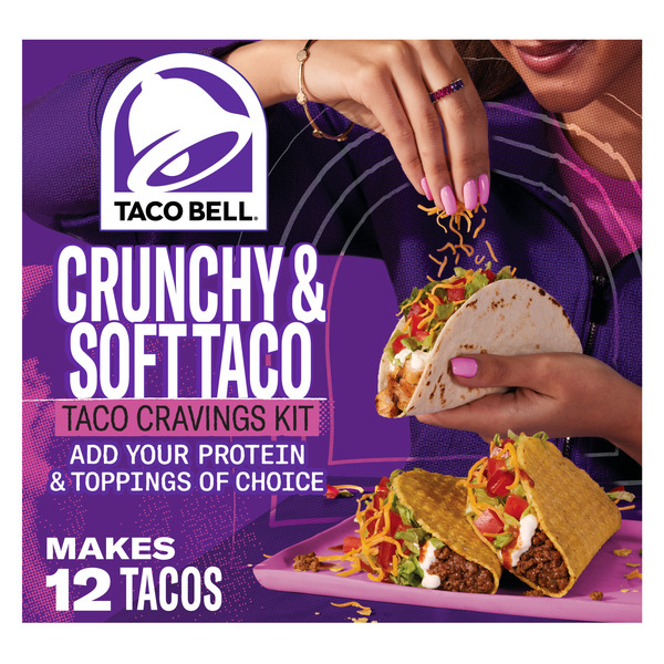 Taco Bell Taco Dinner Kit with Soft Tortillas, Crunchy Taco Shells ...