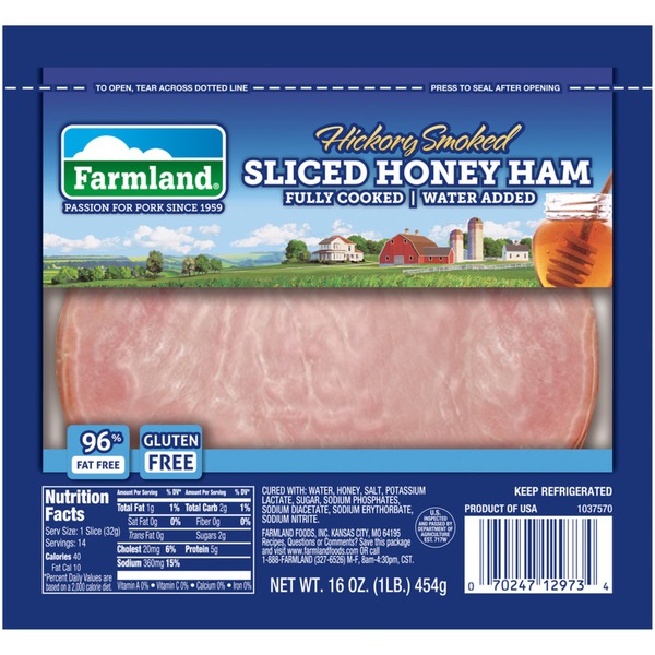 Farmland Ham,Smkd,Hny,Slcd,Sp Sel,Fl,12/16Oz (16 oz) - Instacart