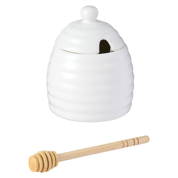Crofton Ceramic Honey Pot with Wooden Comb Same-Day Delivery or Pickup ...
