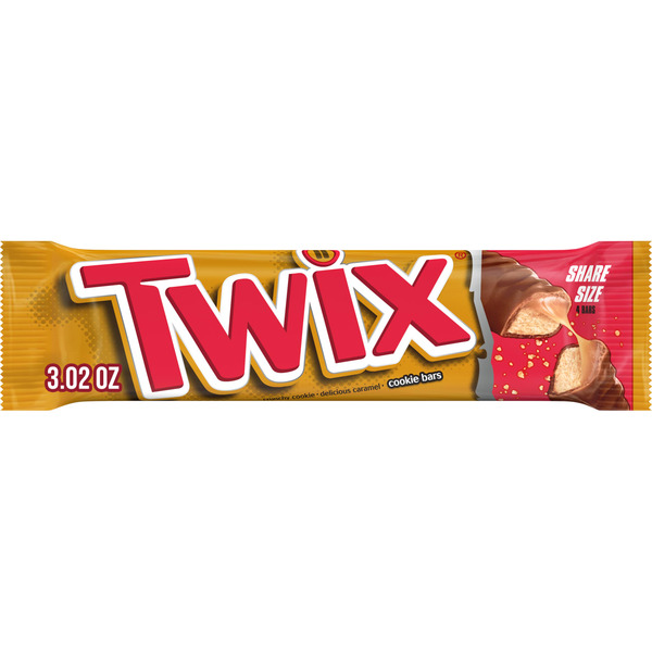 TWIX Caramel Chocolate Cookie Candy Bar, Share Size Same-Day Delivery ...
