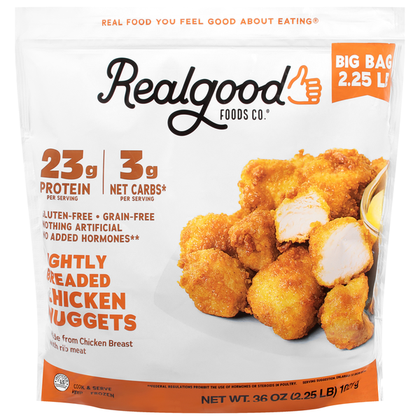 Real Good Foods Lightly Breaded Chicken Nuggets Big Bag Same-Day ...