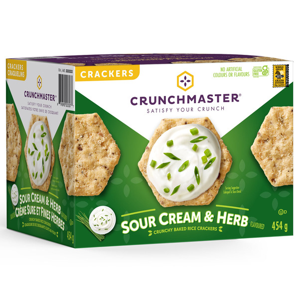 Crunchmaster Sour Cream & Herb Flavoured Crackers Same-Day Delivery ...