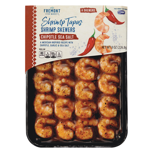 Fremont Fish Market Chipotle Sea Salt Shrimp Skewer Same-Day Delivery or Pickup | ALDI