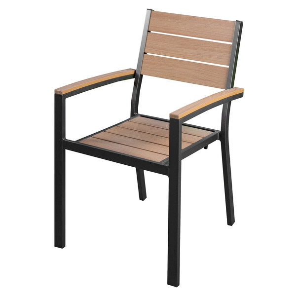 SunVilla Faux Wood Newport Stackable Patio Chair Same-Day Delivery | Costco
