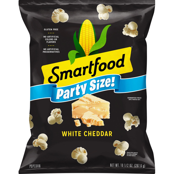 Smartfood Party Size White Cheddar Cheese Popcorn (10.5 oz) - Instacart