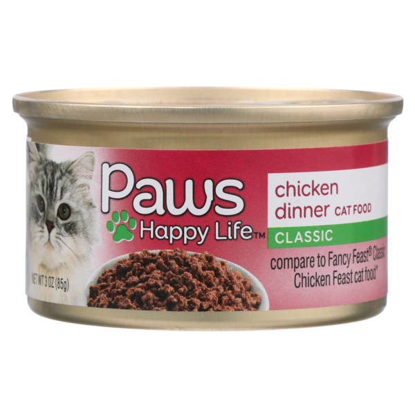 Paws Happy Life Chicken Dinner Classic Cat Food (3 oz) - Instacart