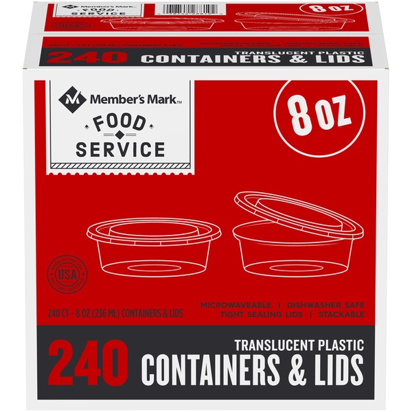 Member's Mark Translucent Plastic Containers & Lids (240 ct) - Instacart