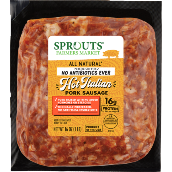 Sprouts Hot Italian Pork Sausage No Antibiotics Ever Same-Day Delivery ...
