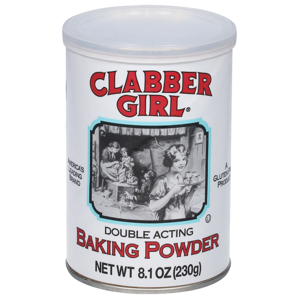 Food Lion Clabber Girl Baking Powder, Double Acting, Gluten Free, 8.1 ...