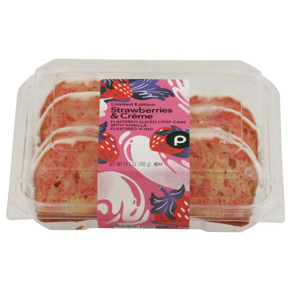 Publix Publix Loaf Cake, Strawberries & Creme, Sliced Same-Day Delivery ...