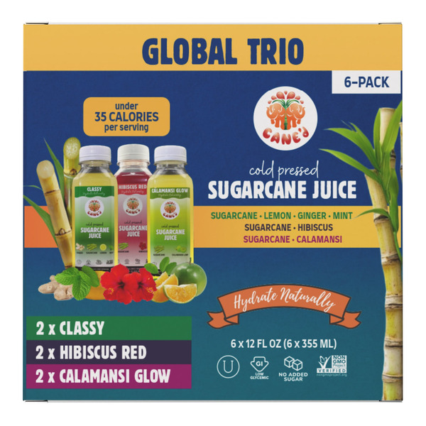 Cane'd Cold Pressed Sugarcane Juice Variety, 12 fl oz, 6-count Same-Day ...