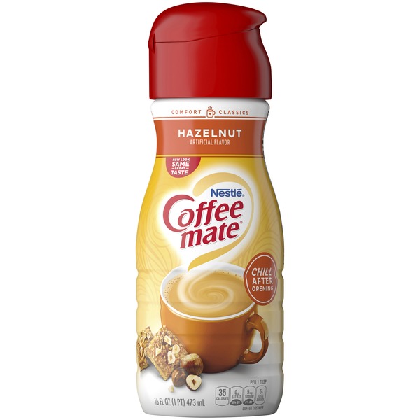 Nestle Coffee Mate Hazelnut Non-Dairy Liquid Coffee Creamer (16 fl oz ...