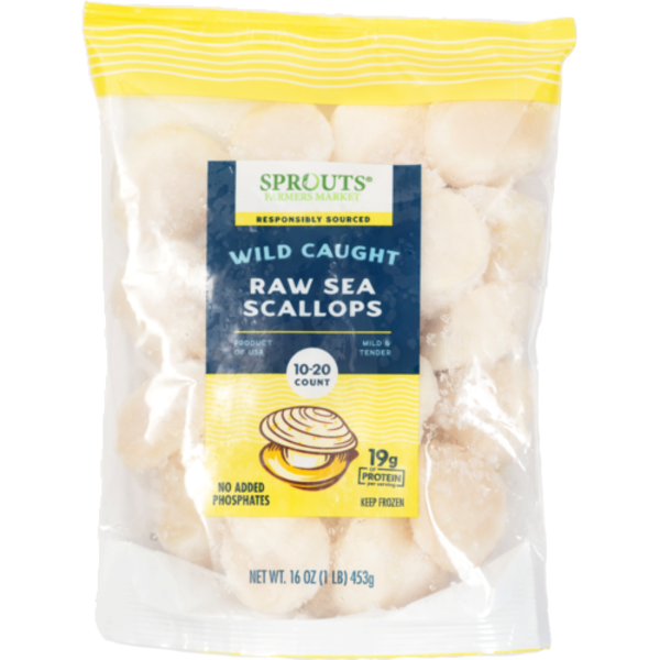 The Fish Market Wild Sea Scallops Frozen 10/20 Count Same-Day Delivery ...