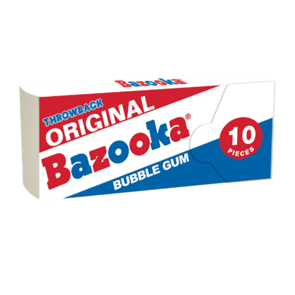 Bazooka Original Flavor Bubble Gum, Individually Wrapped, Wallet Pack ...