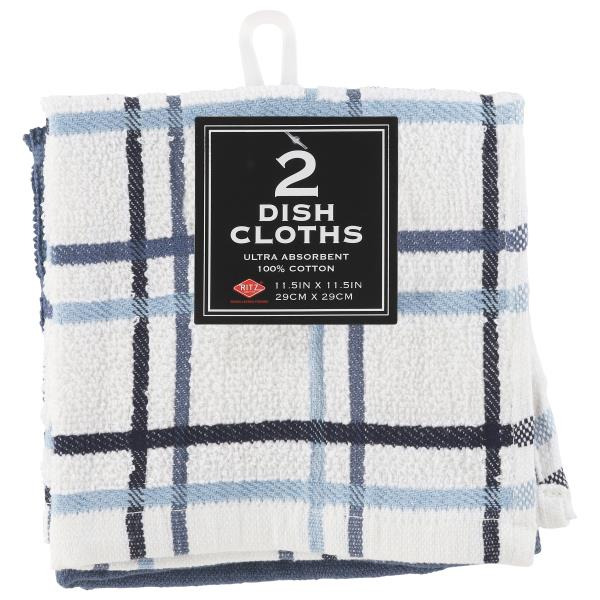Ritz Dish Cloths, Multi Check, Federal Blue Same-Day Delivery or Pickup ...