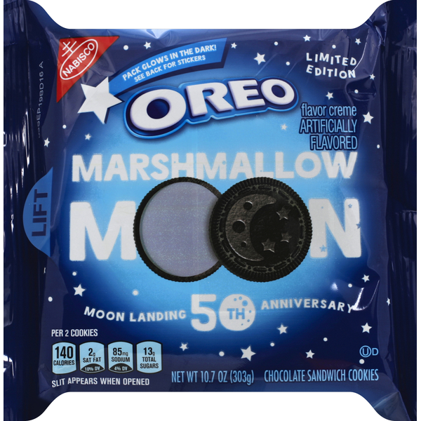 Oreo Sandwich Cookies, Marshmallow Moon, Chocolate (10.7 oz) - Instacart