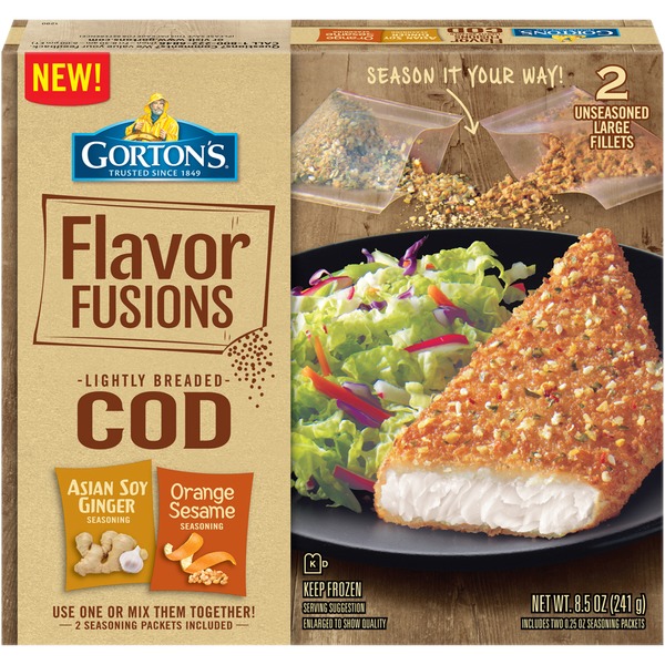 Gorton's Flavor Fusions Asian Soy Ginger Orange Sesame Lightly Breaded ...