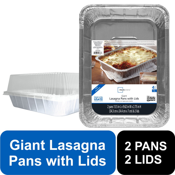 Walmart Mainstays Giant Lasagna Pans With Lids Same-Day Delivery ...