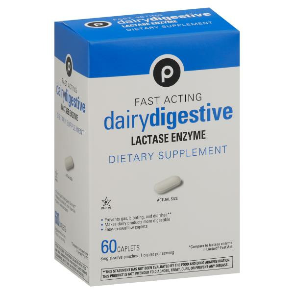 Publix Lactase Enzyme, Dairy Digestive, Fast Acting, Caplets Same-Day ...